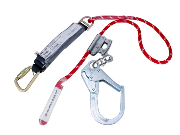 3M PROTECTA Adjustable Rope Fall Arrest Lanyard With Scaff Hooks ...
